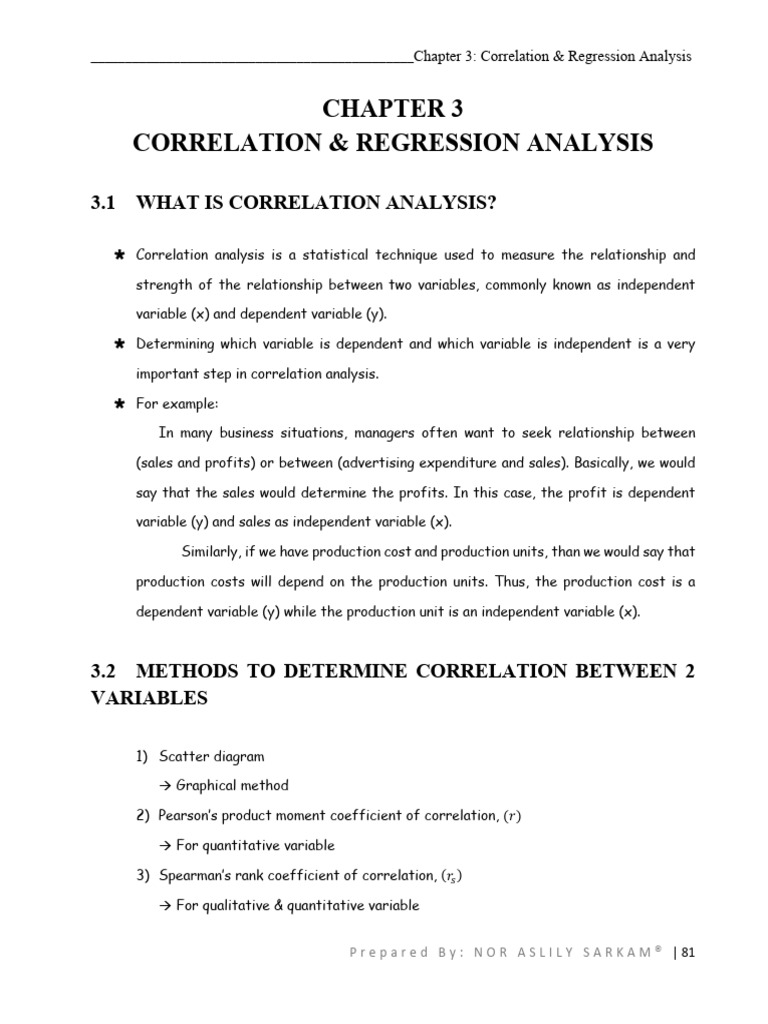 Chapter 3 - Correlation & Regression | PDF | Regression Analysis | Coefficient Of Determination
