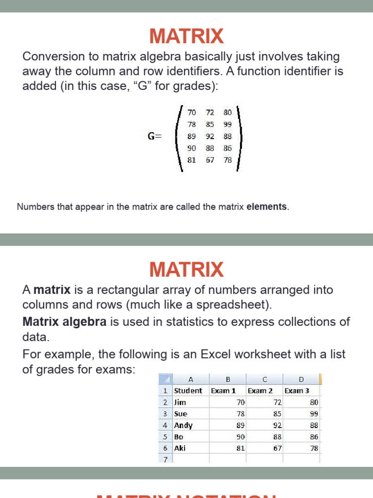 Lesson 4 Matrix Algebra | PDF | Matrix (Mathematics) | Multiplication