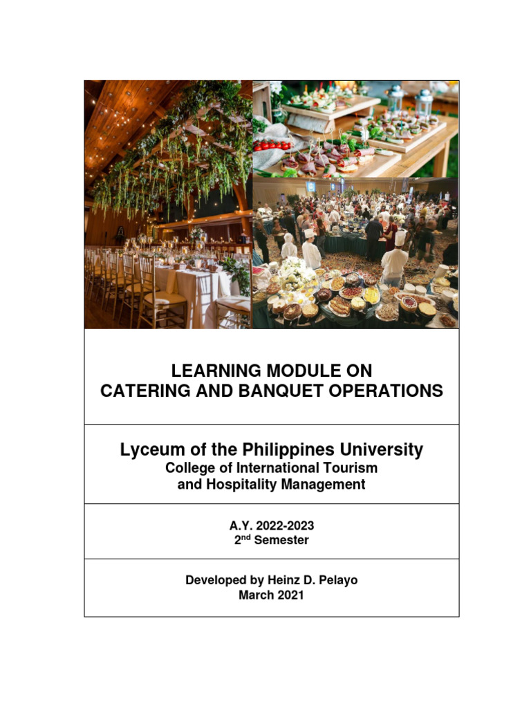 Module On Banquet and Catering | PDF | Menu | Restaurants