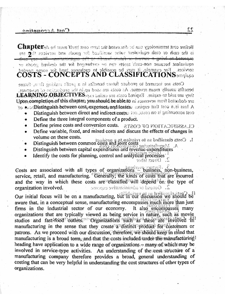 Cost Acc and Control - Chapter 2 | PDF