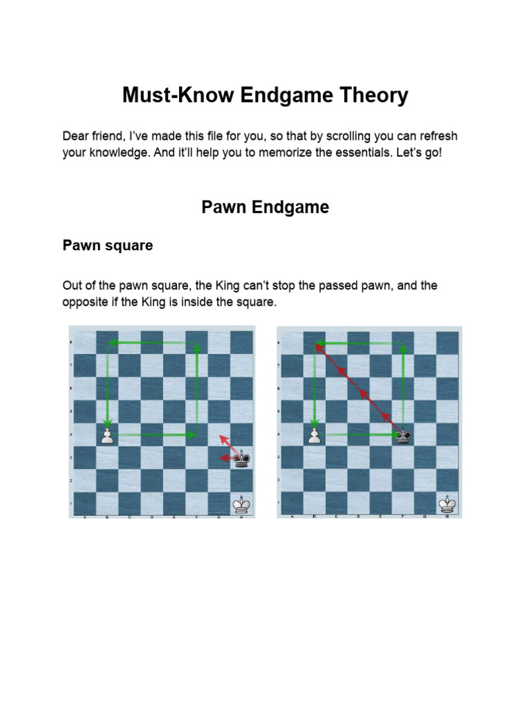 PDF File - Must-Know Endgame Theory | PDF | Chess Theory | Board Games