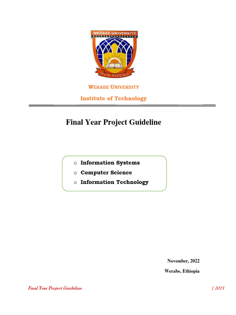 Final Year Project Guidline For CS IS and IT | Download Free PDF | Use Case | Databases