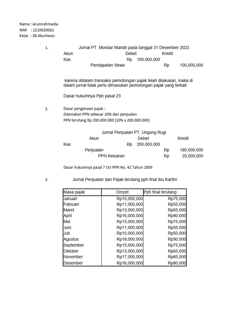 Akuntansi Pajak | PDF