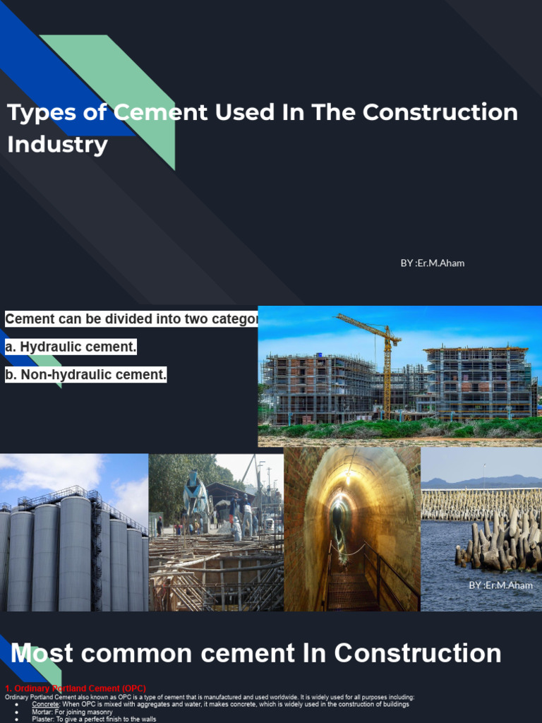 Assignment On Types of Cement Used in The Construction | PDF | Cement ...
