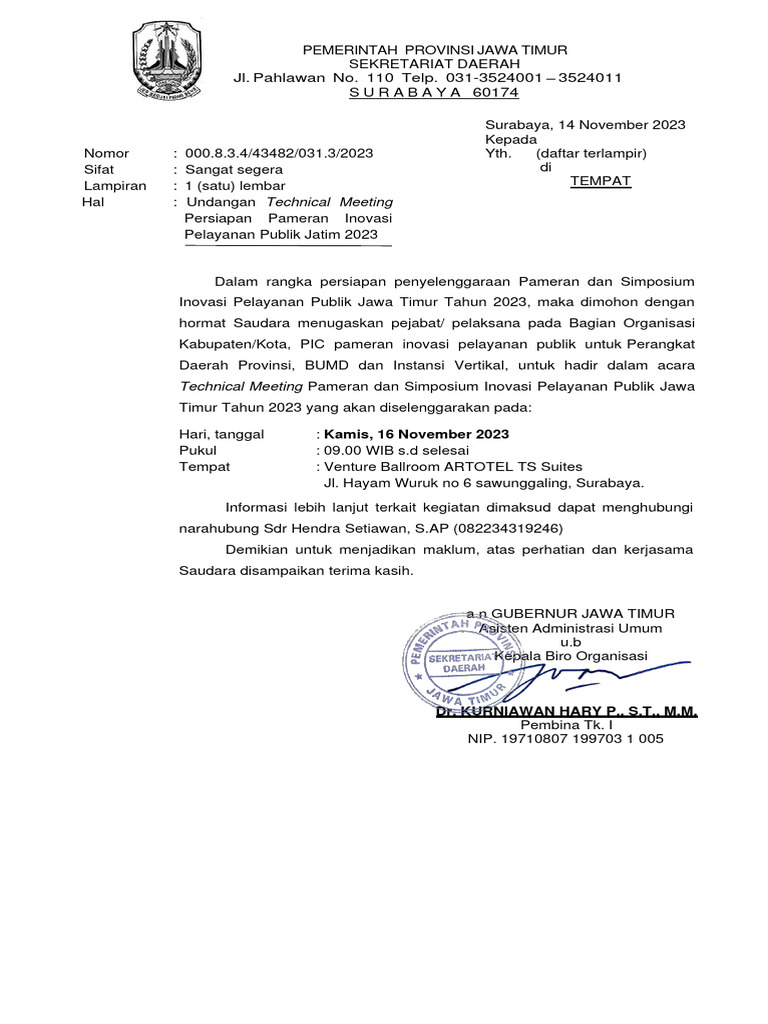 UND TECHNICAL MEETING Pameran Inovasi Yanlik 2023 | PDF