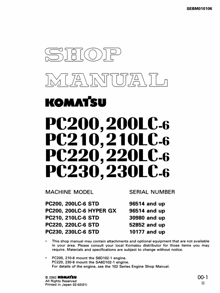 Hydraulic Circuit Diagram for PC200-6 | PDF | Technology & Engineering