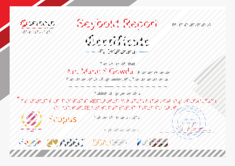 Seybold Report: Certificate | PDF