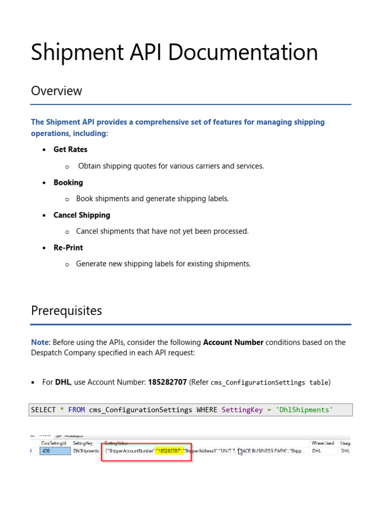 Shipping API Documentation | PDF | Uniform Resource Identifier | Invoice