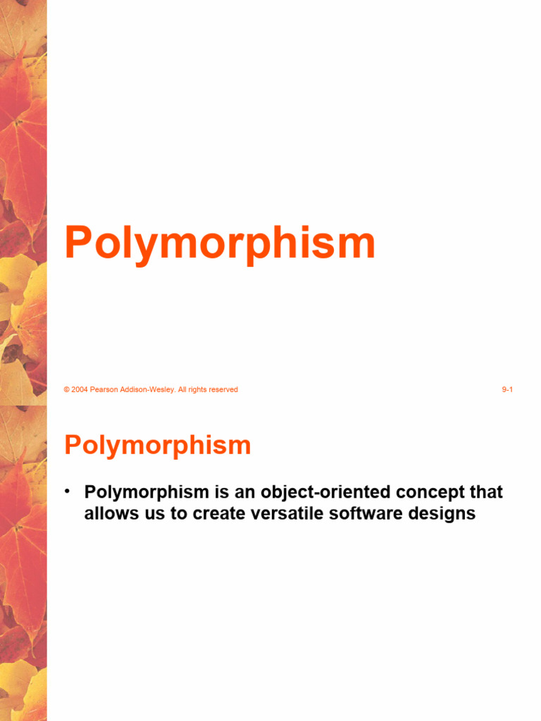 7 Polymorphism | PDF | Method (Computer Programming) | Object (Computer ... 7 Polymorphism | PDF | Method (Computer Programming) | Object (Computer ...