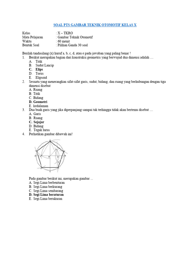 Soal Pilgan Gto | PDF | Metode & Bahan Ajar