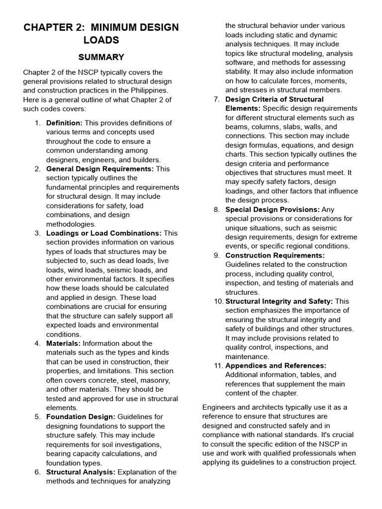 NSCP 2015: Minimum Design Loads Overview | PDF | Structural Load | Snow
