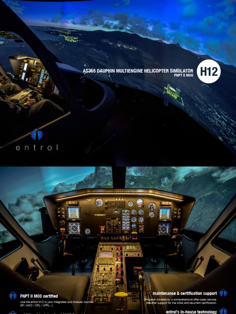 Brochure Entrol H12 FNPT II MCC | PDF | Cockpit | Transport