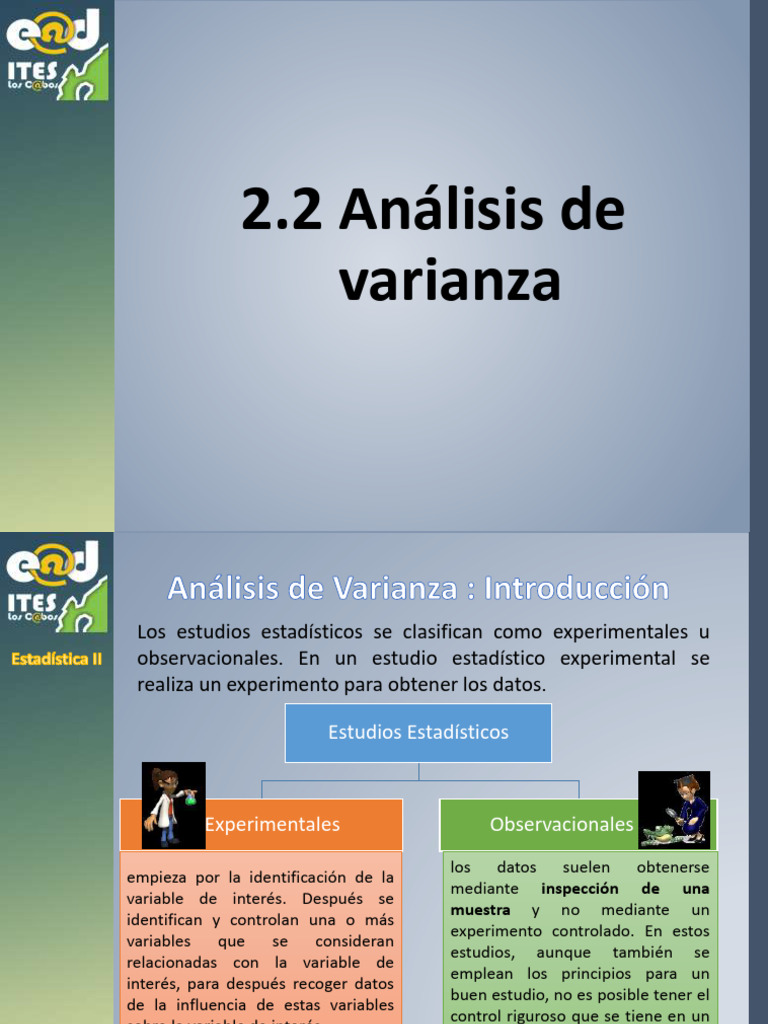 Analisis de Varianza | PDF | Error estándar | Análisis de variación