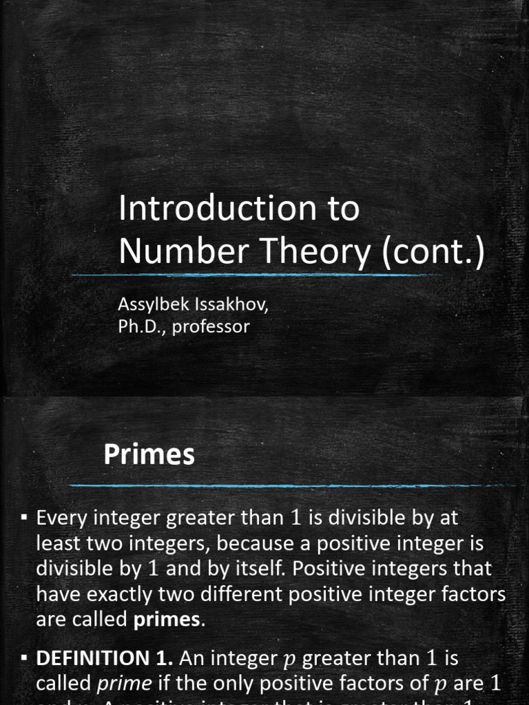 Lec4 - Introduction To Number Theory (Cont.) | Download Free PDF ...