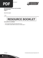 Paper 1 Question Booklet ESS IB | PDF | Economy And The Environment ...