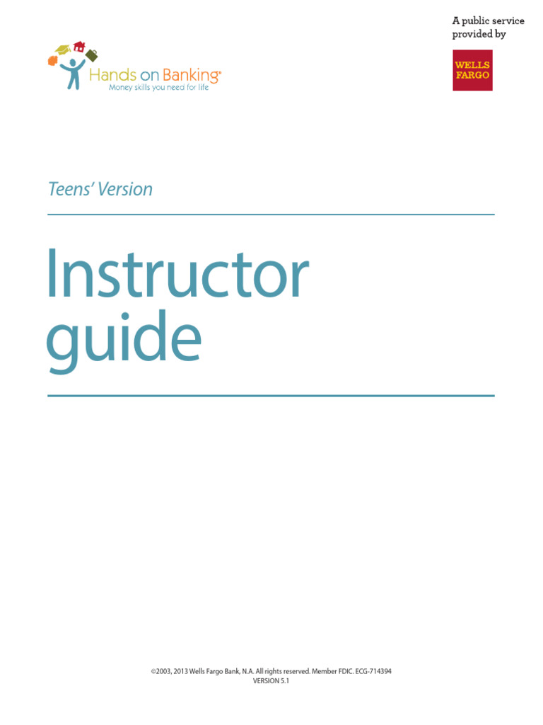 Hands On Banking Teen Guide Grade 6 8 | PDF | Banks | Money