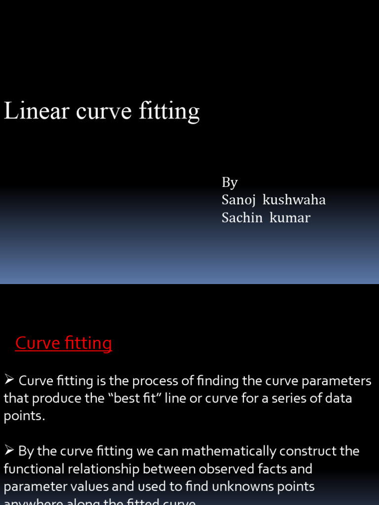 Curve Fitting Pdf Least Squares Errors And Residuals 