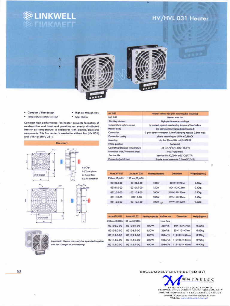 HV & Hvl031 Heater | PDF