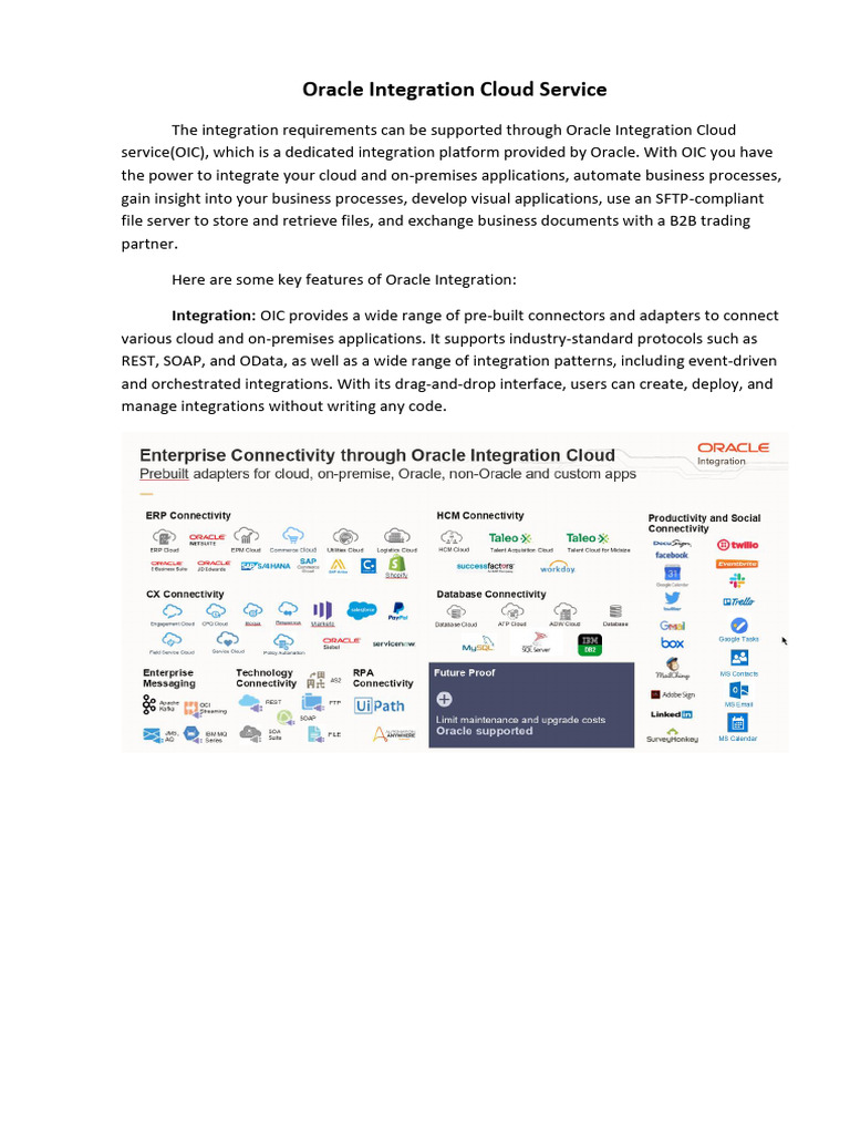 Oracle Integration Cloud Service Solution Brief | PDF | Oracle ... Oracle Integration Cloud Service Solution Brief | PDF | Oracle ...