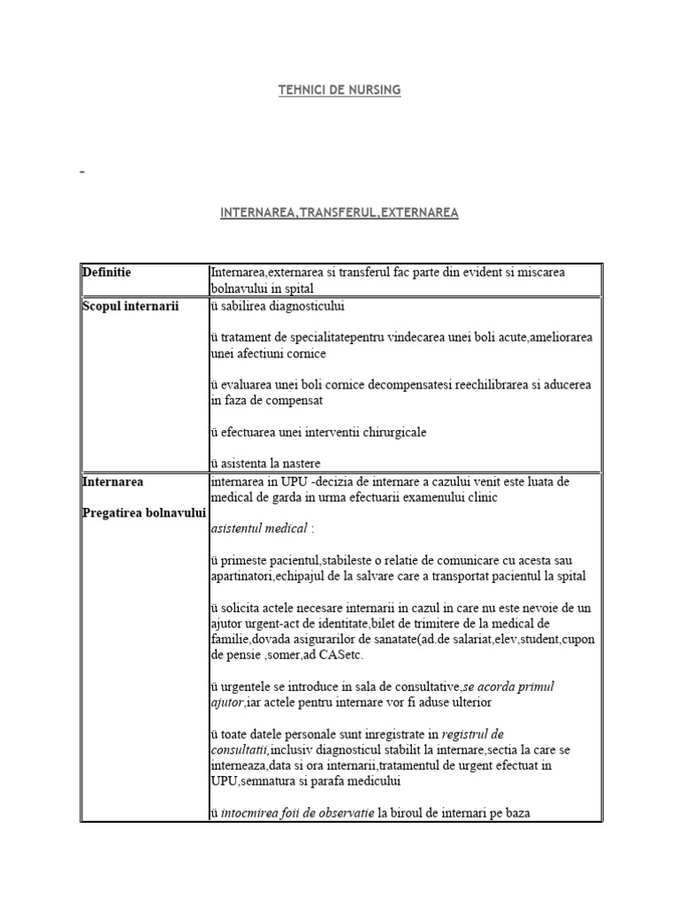 Tehnici de Nursing | PDF Tehnici de Nursing | PDF