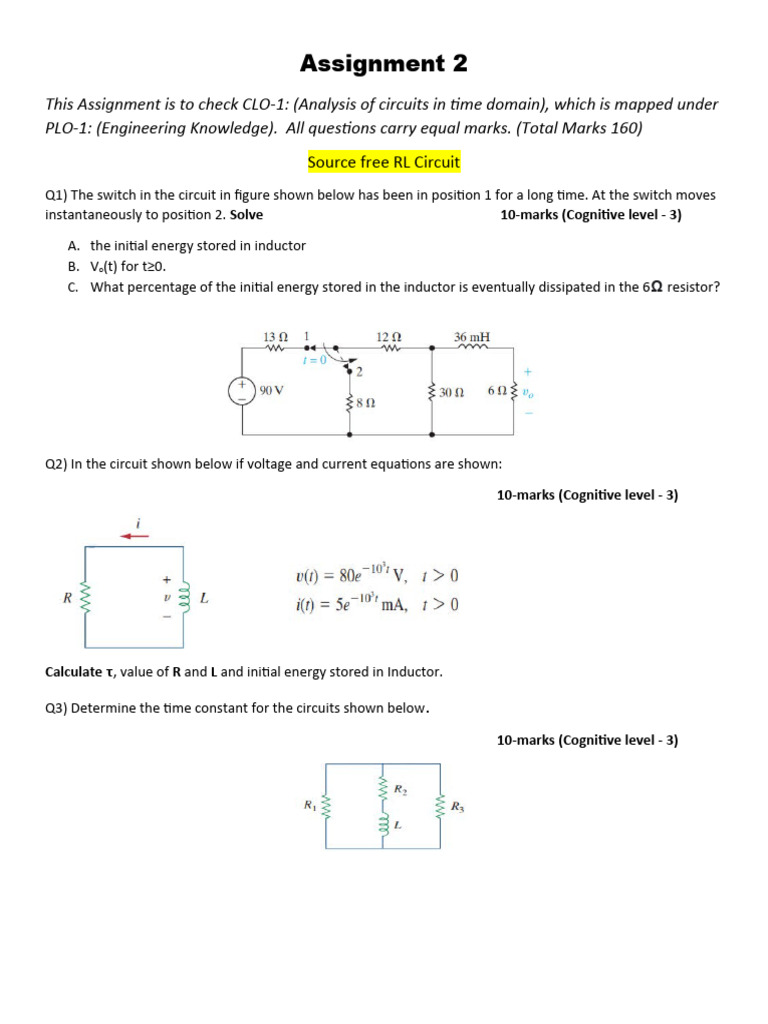 Assignment 2 | PDF | Electrical Network | Electrical Engineering