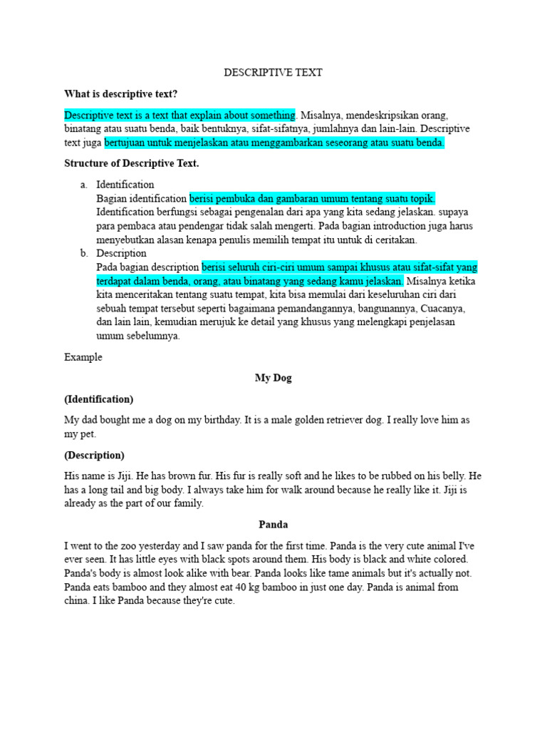 Descriptive Text | PDF