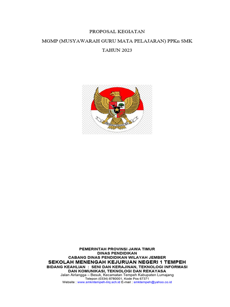Proposal Kegiatan MGMP | PDF