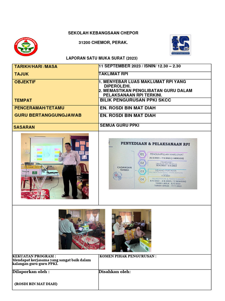 Taklimat RPI untuk Guru PPKI 2023 | PDF