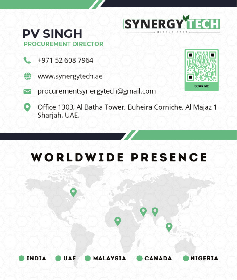 PV Singh Bcard | PDF