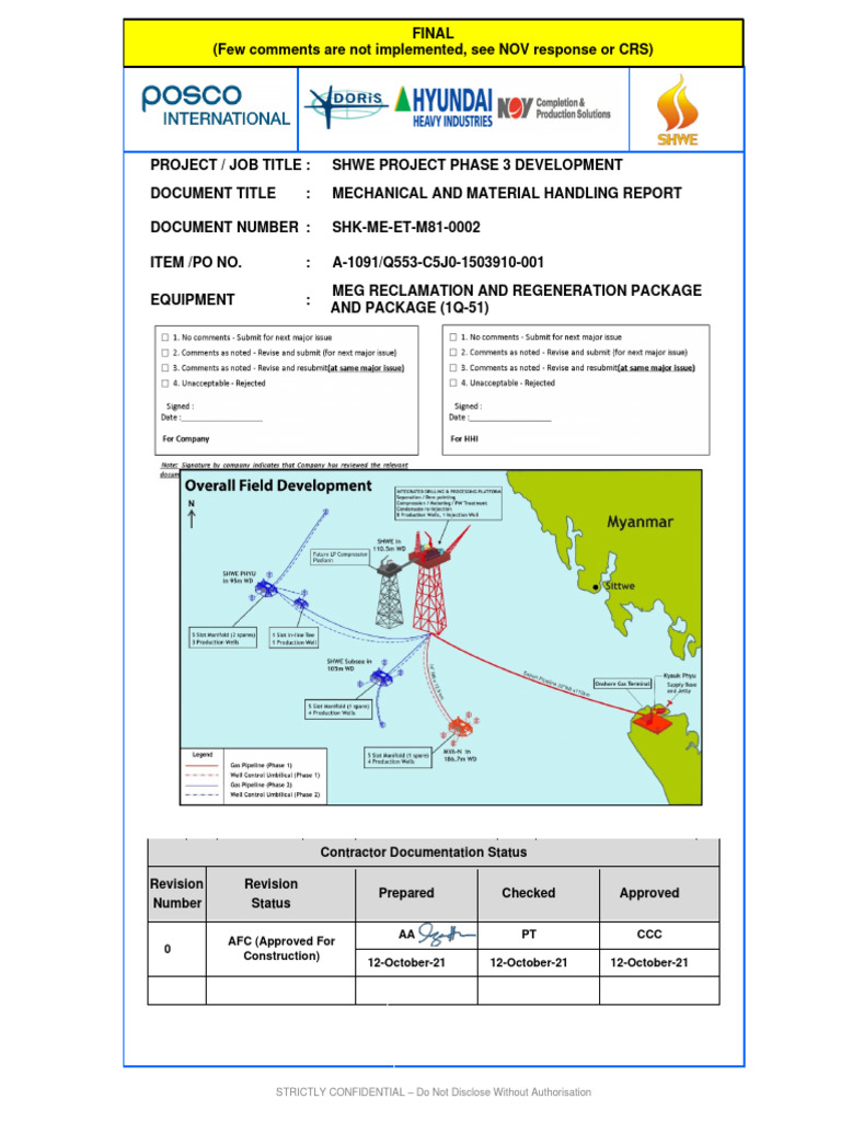SHK-ME-ET-M81-0002 Material Handling Report Rev 0 Comment NZM | PDF ...