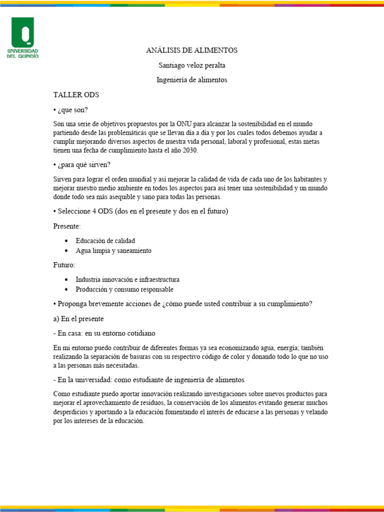 Taller ODS | PDF | Sustentabilidad | Residuos