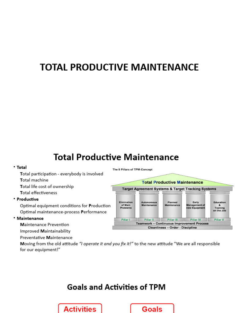 Autonomous Maintenance in TPM | PDF | Mechanical Engineering | Business ...