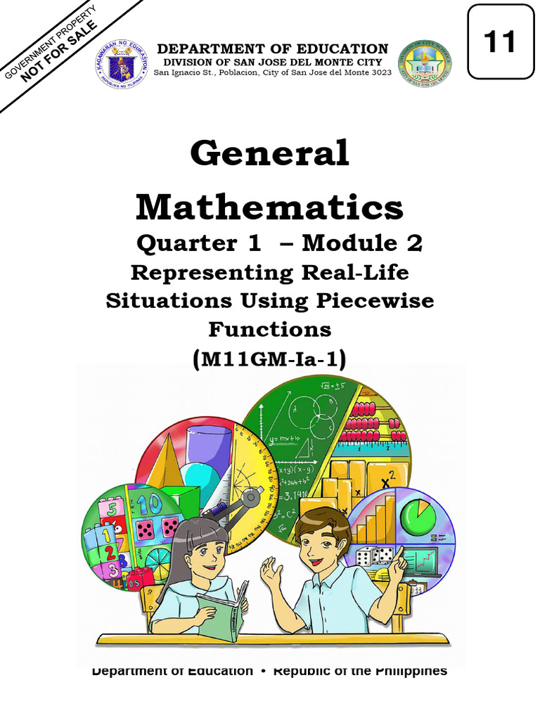GenMath 11 - Q1 - Module 2 Representing Real Life Situations Using Piecewise Functions | PDF ...