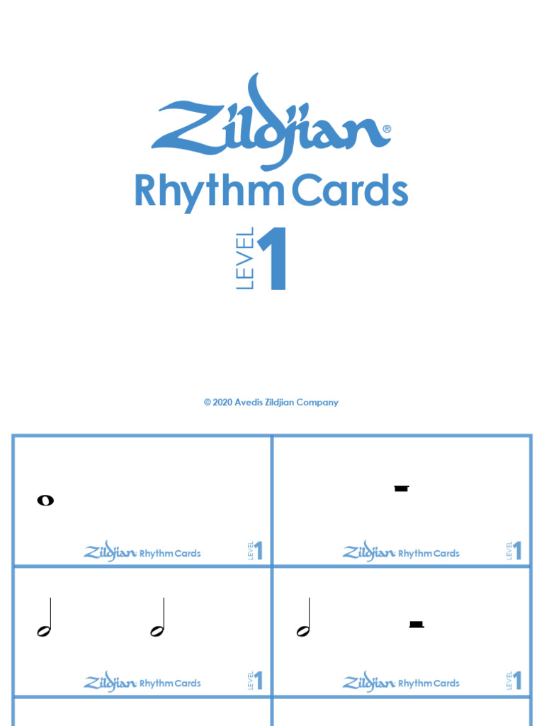 Rhythm Cards Level 1 | PDF