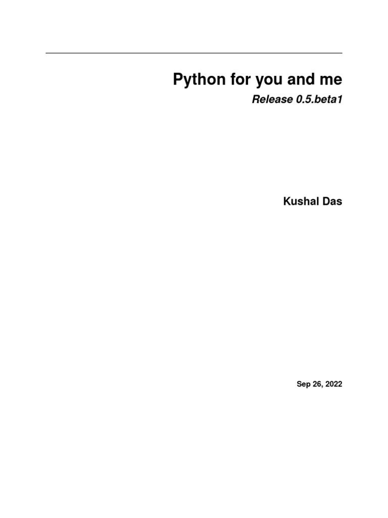 Python For You And Me Pdf Python Programming Language Source Code 0583