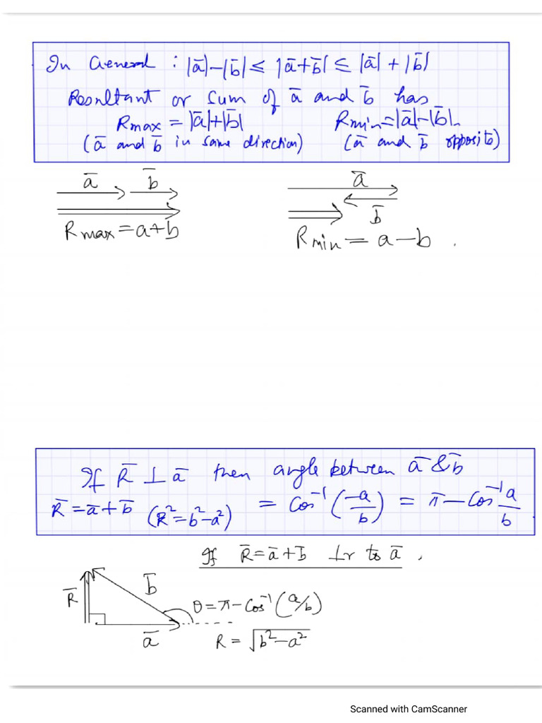 Kinematics PHY REVISION NOTES | PDF