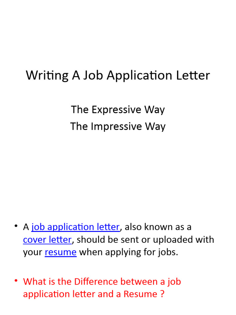 Writing A Job Application Letter | PDF | Résumé | Paragraph