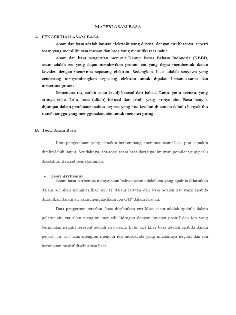 Materi Asam Basa | PDF