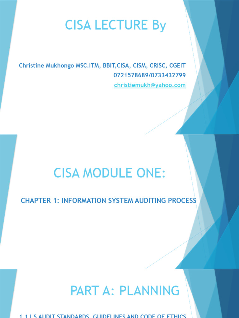 Cisa Module 1 Part A I.S Planning | PDF | Internal Control ... Cisa Module 1 Part A I.S Planning | PDF | Internal Control ...