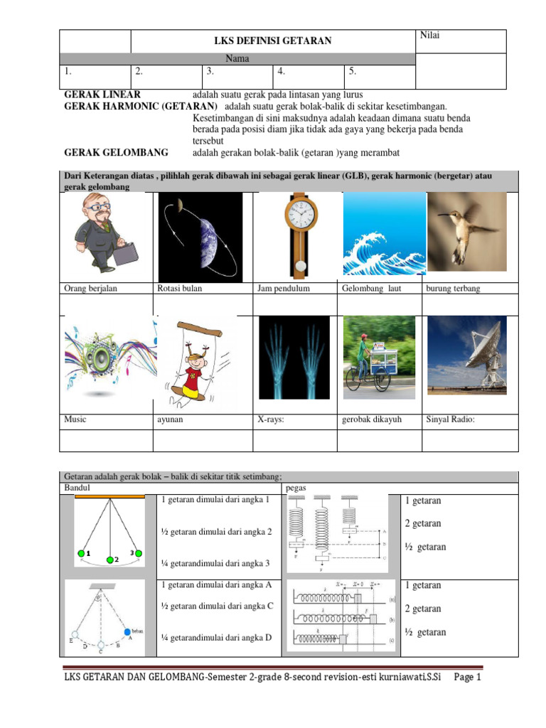 6-Lks Getaran Dan Gelombang | PDF