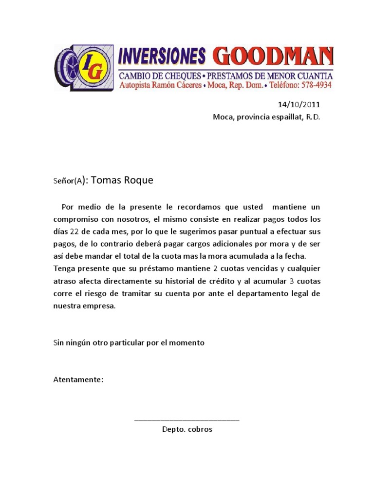 carta recordar compromiso | Economias | Business | Prueba gratuita de ...