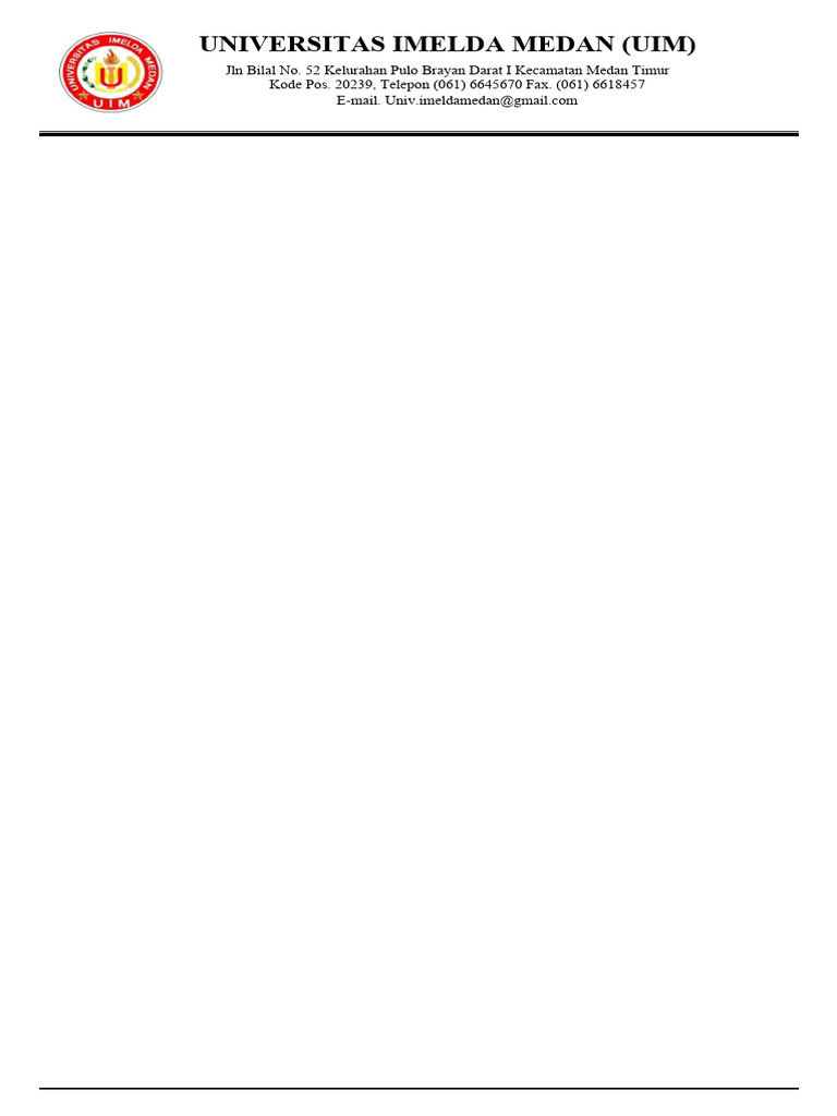 Kop Surat Universitas Imelda Medan | PDF