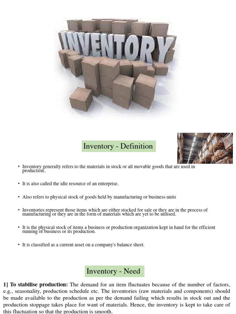 Unit 3 Inventory | PDF | Inventory | Business Process