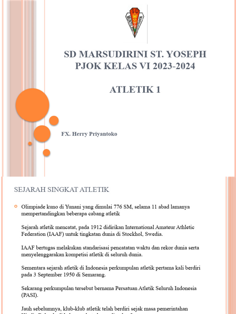 Sejarah dan Teknik Atletik di Indonesia | PDF