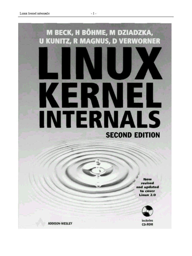 Linux Kernel Internals 1997 Pdf Library Computing Operating System