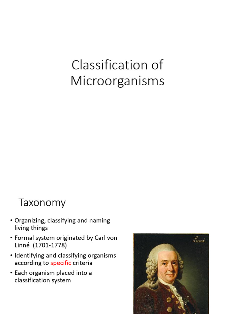 2-1 Classification of Microorganisms | PDF | Bacteria | Archaea