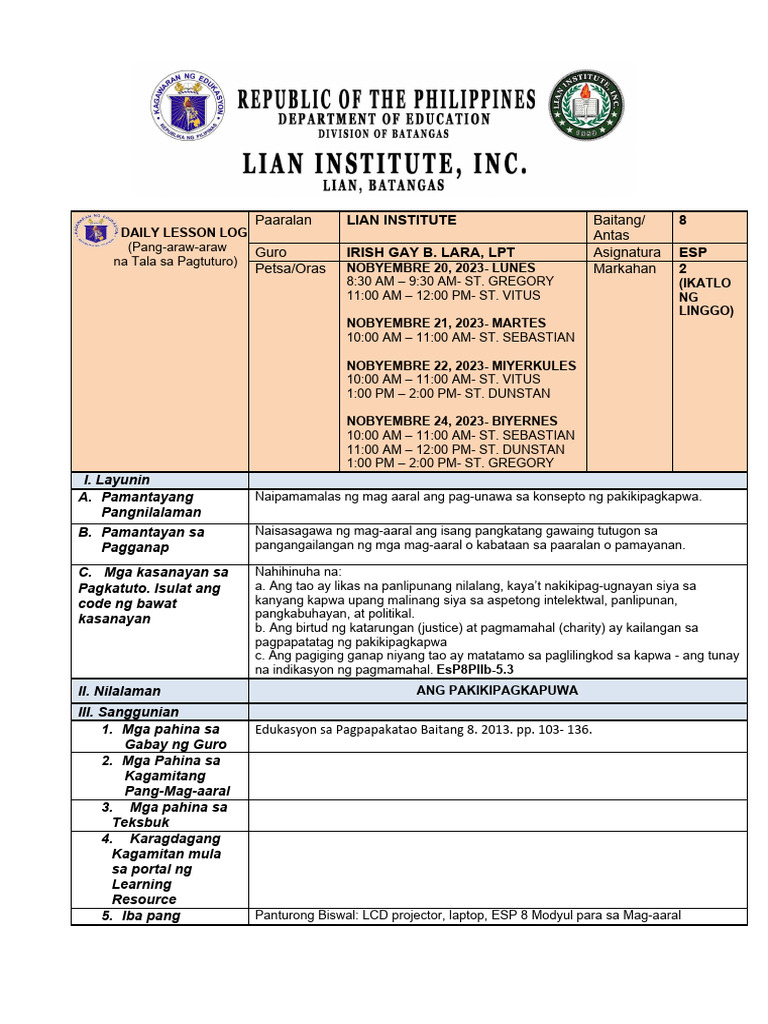Esp Q2 WK3 DLL | PDF
