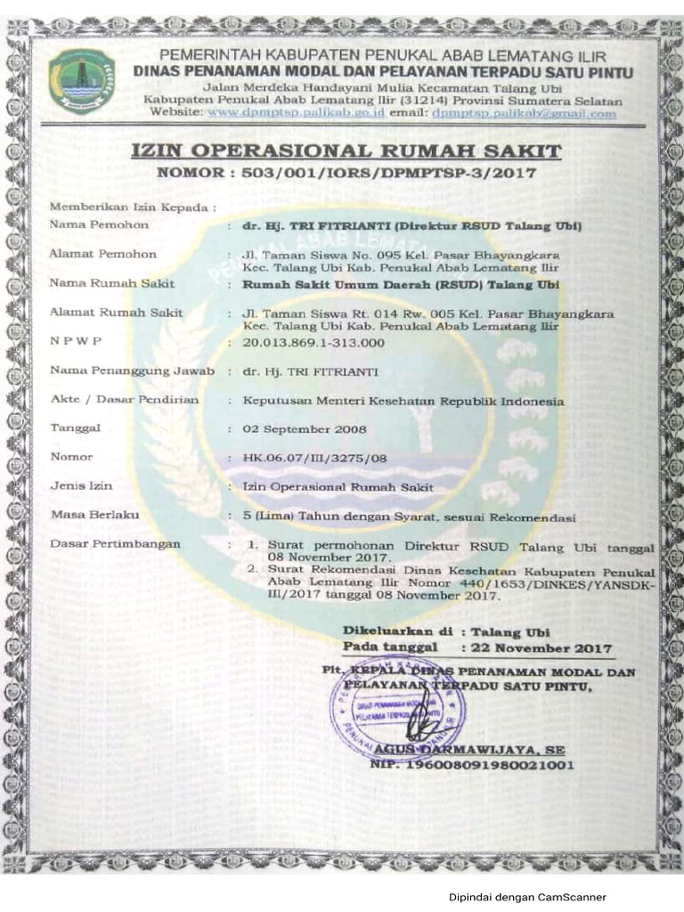 SIO (Surat Izin Operasional) | PDF