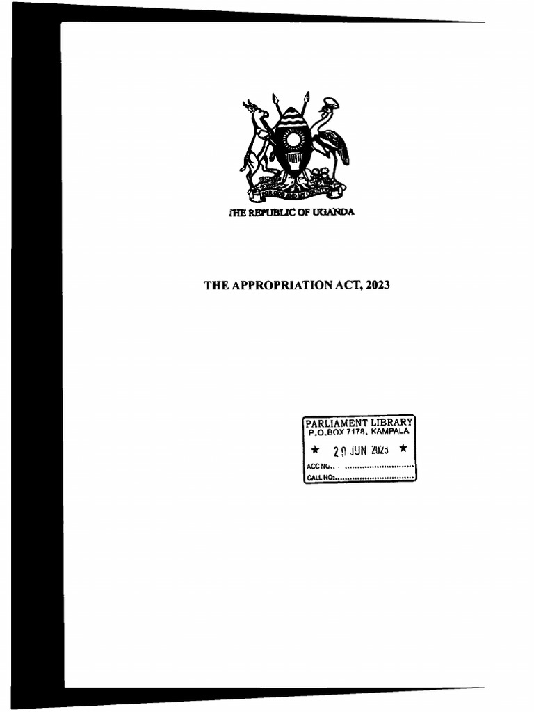 Appropriation Act, 2023 | PDF | Appropriation Bill | Public Sphere