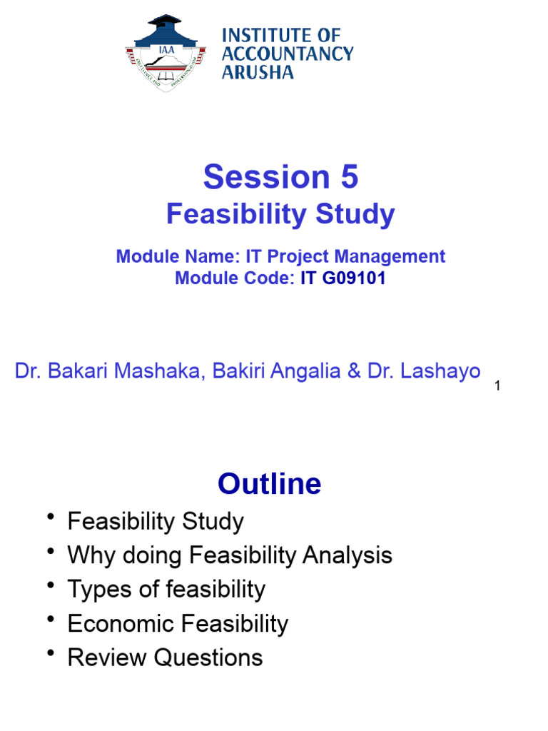 Session 5 - Feasibility Study | PDF | Net Present Value | Feasibility Study Session 5 - Feasibility Study | PDF | Net Present Value | Feasibility Study